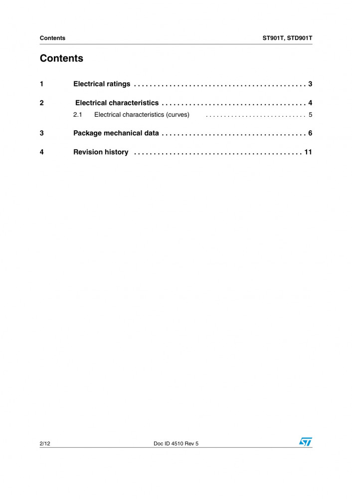 ST901T datasheet page 2