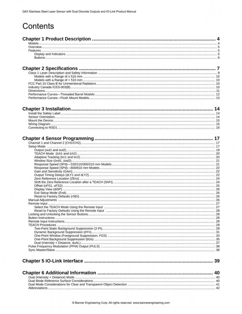 Q4X product manual page 2