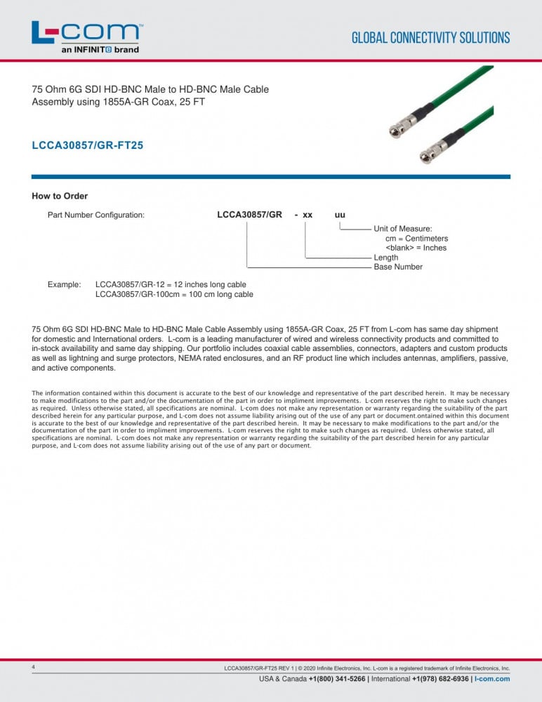 L-com LCCA30857/GR-FT25 datasheet page 4