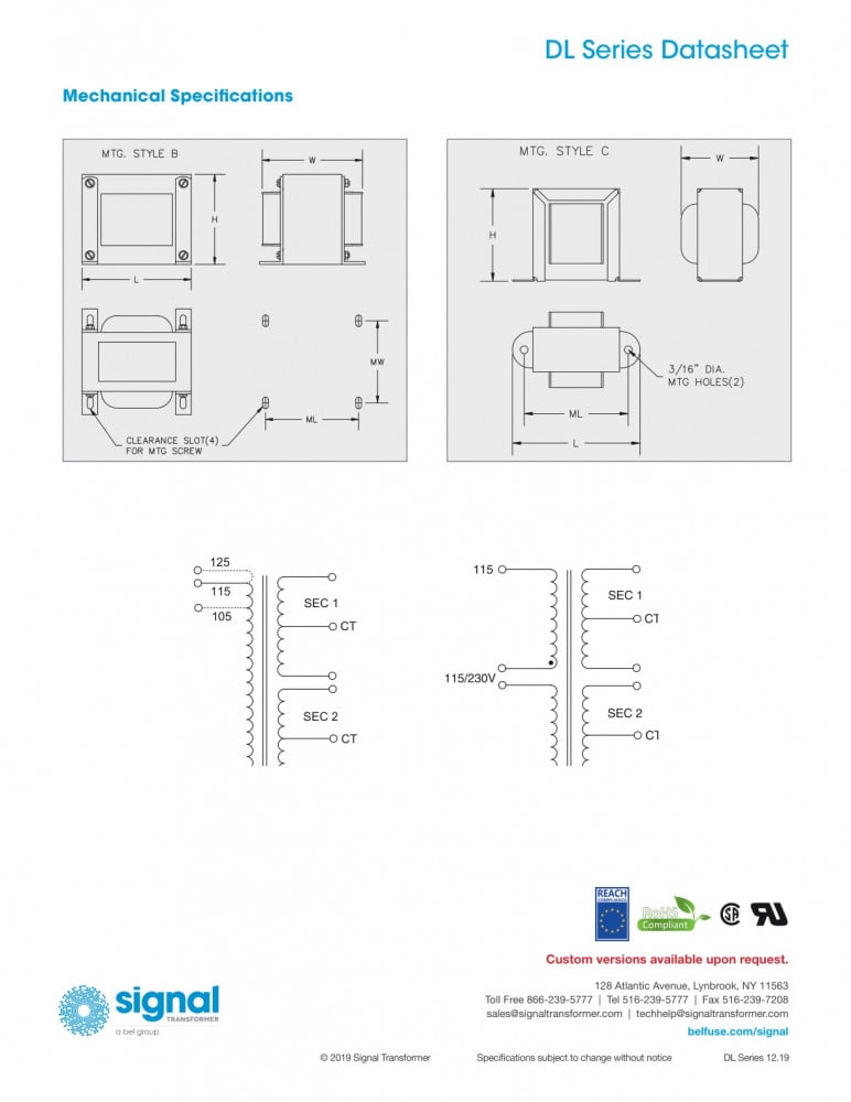 Bel Fuse DL Series datasheet page 6