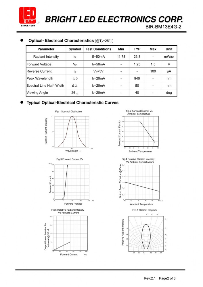 BIR-BM13E4G-2 datasheet page 2
