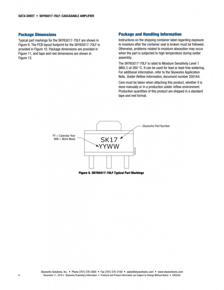 SKY65017-70LF datasheet page 6