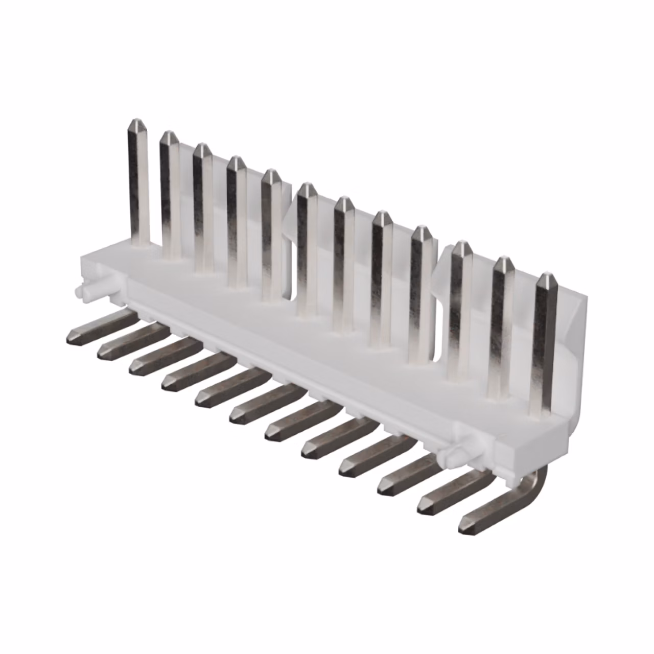 KK 396 Solid Right-Angle Header, Friction Lock, with Snap-in Plastic Peg  PCB Lock, 12 Circuits, Tin (Sn) Plating for sale