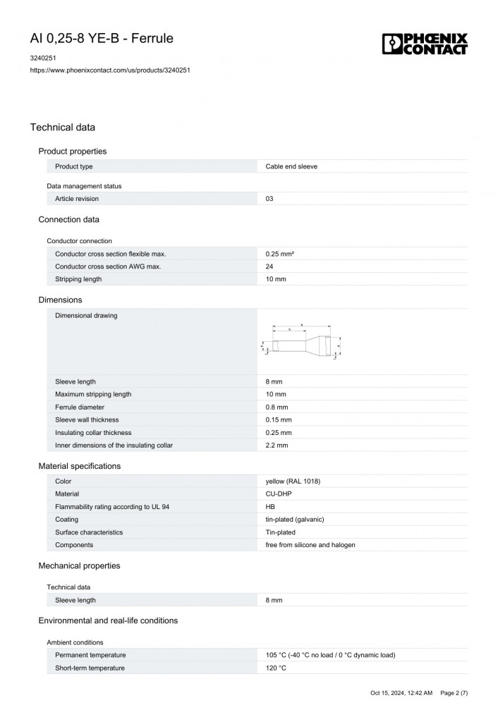 Phoenix Contact 3240251 technical document page 2