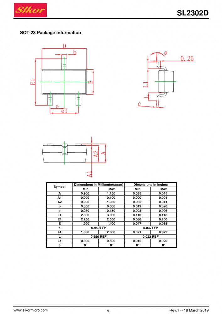 SL2302D datasheet page 4