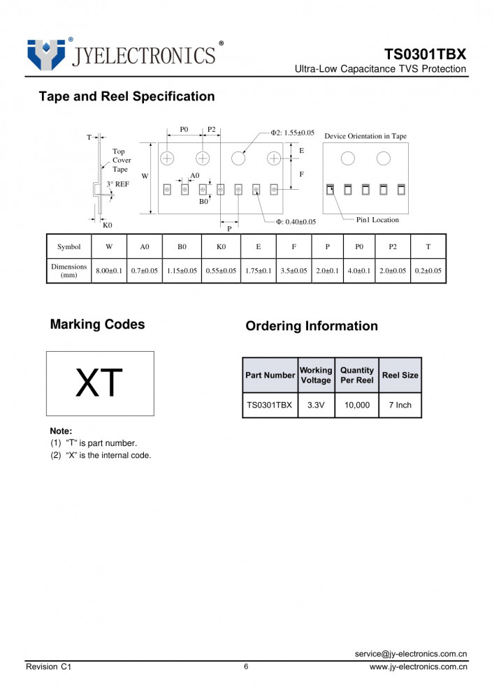 TS0301TBX datasheet page 6