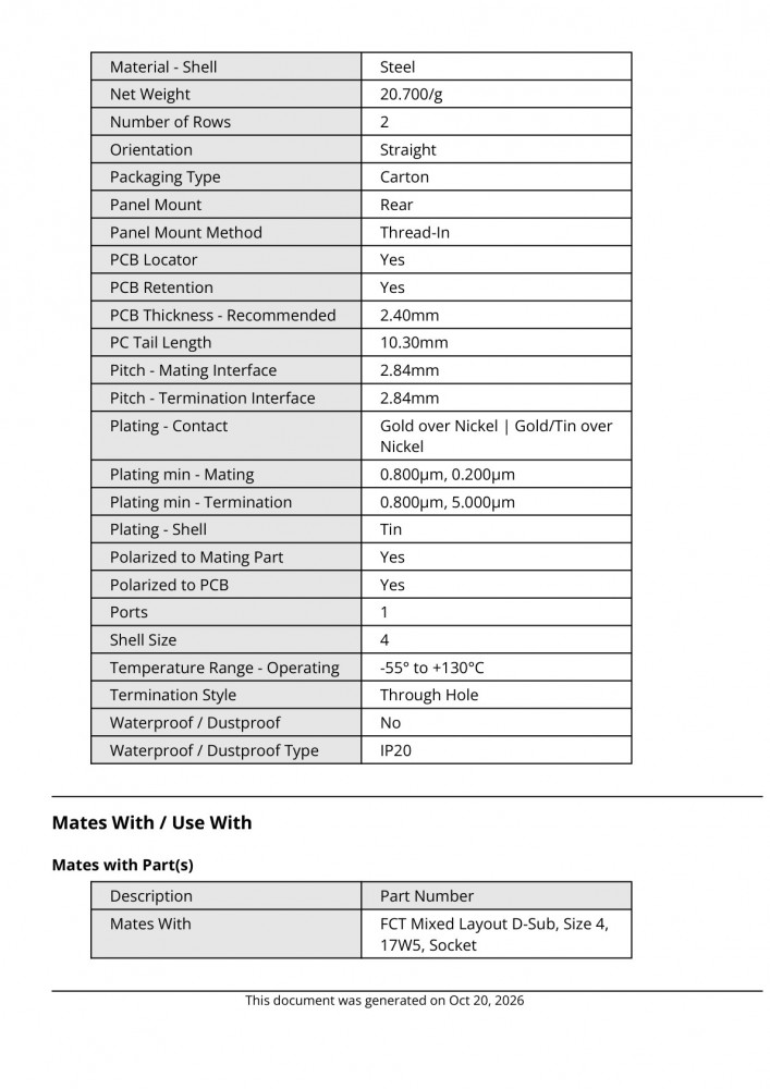 MOLEX 1731070912 technical document preview, page 3