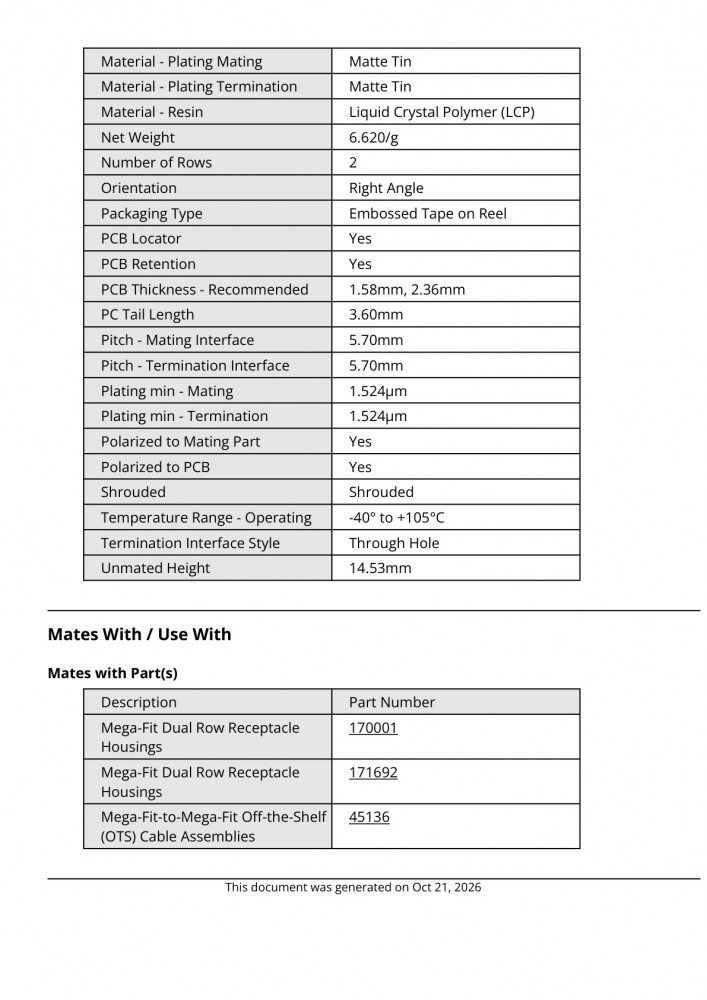 MOLEX 768250910 technical document image 3