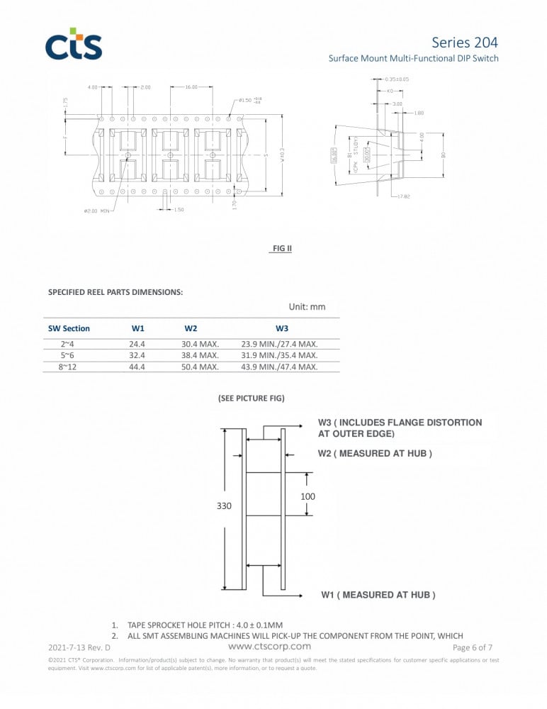 CTS Series 204 datasheet page 6