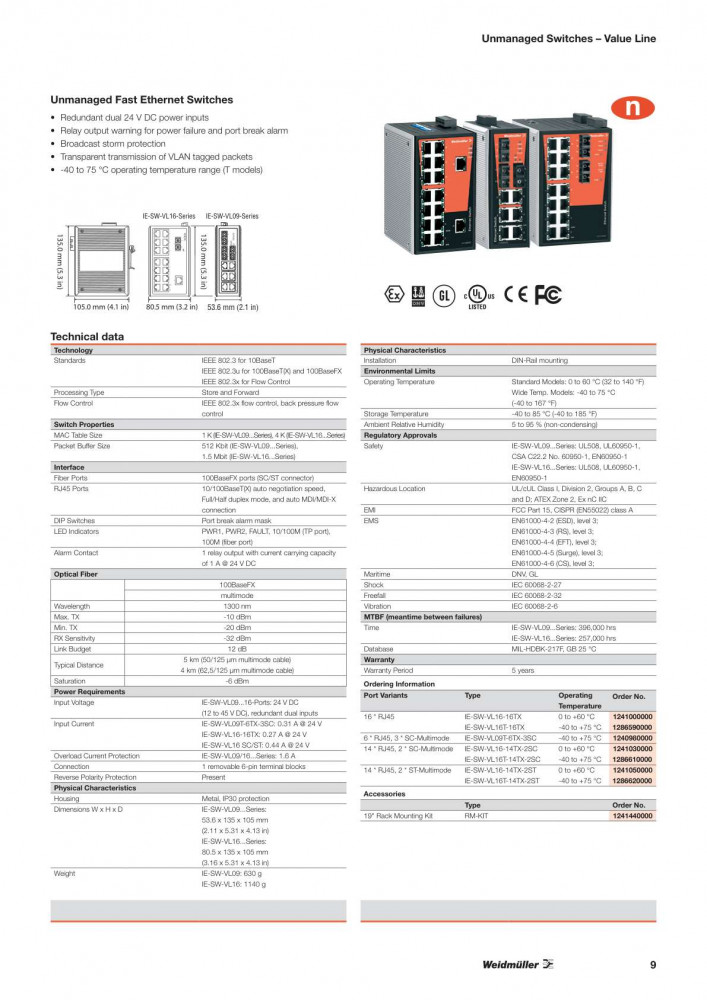 WEIDMULLER Industrial Ethernet document page 9