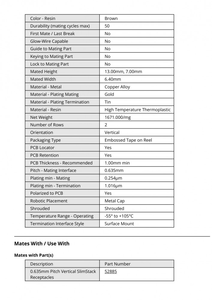 MOLEX 536251874 technical document preview, page 3