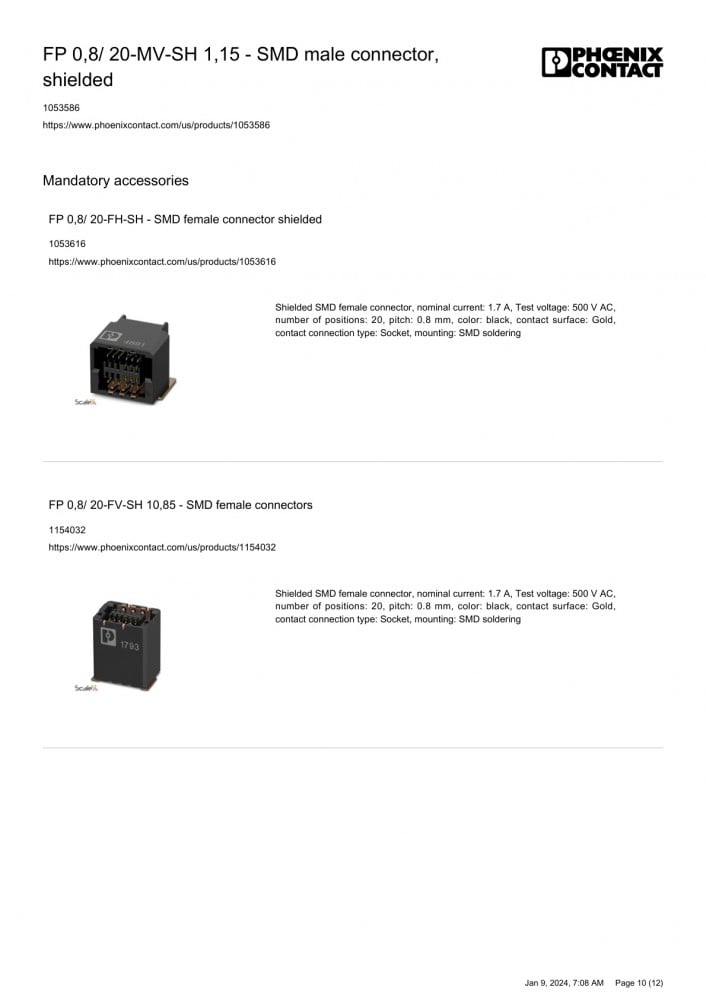 Phoenix Contact 1053586 technical document page 10