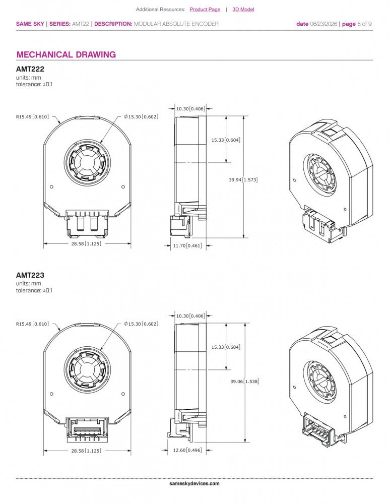 AMT22 encoder documentation page 6