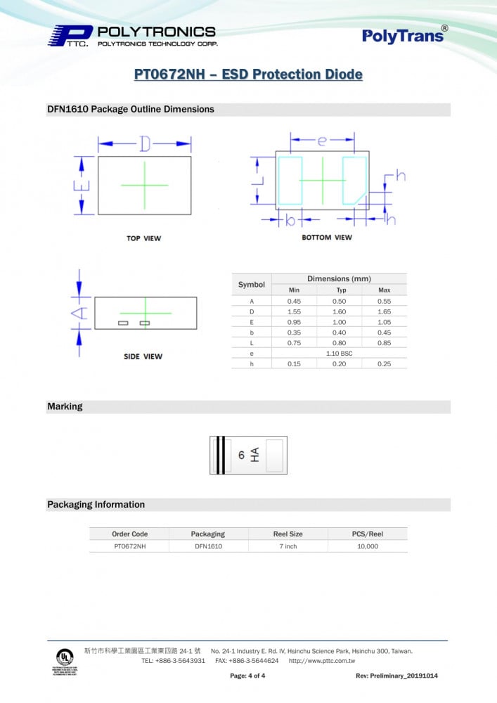 PT0672NH datasheet page 4