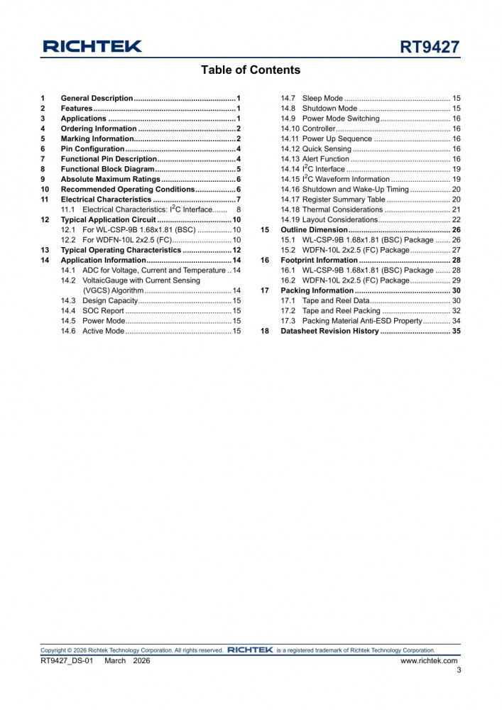RT9427 datasheet page 3