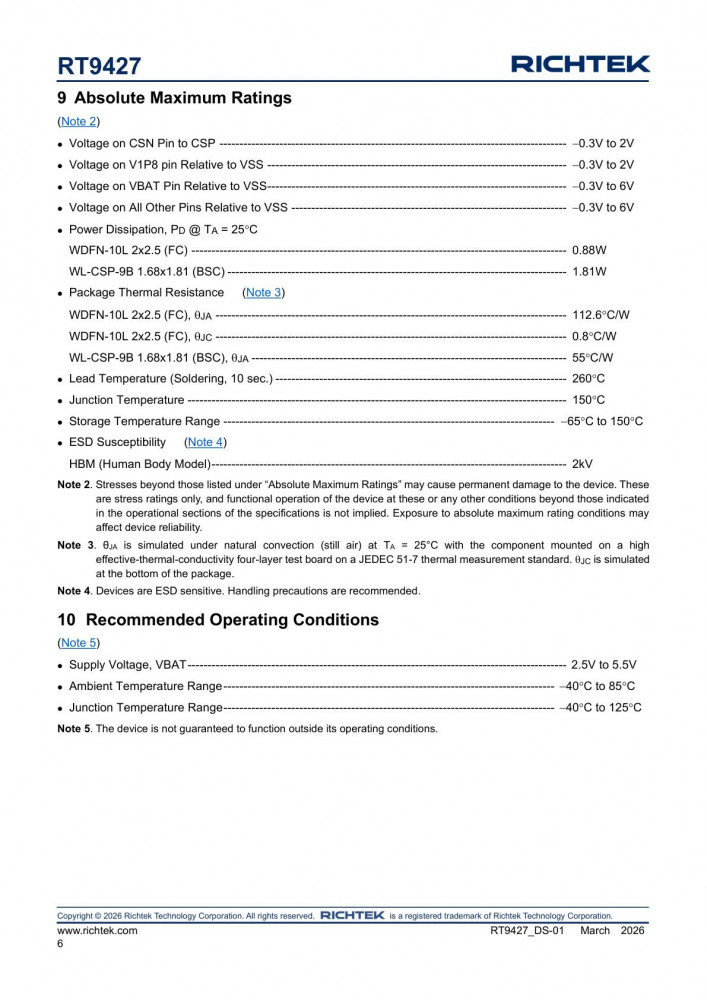 RT9427 datasheet page 6
