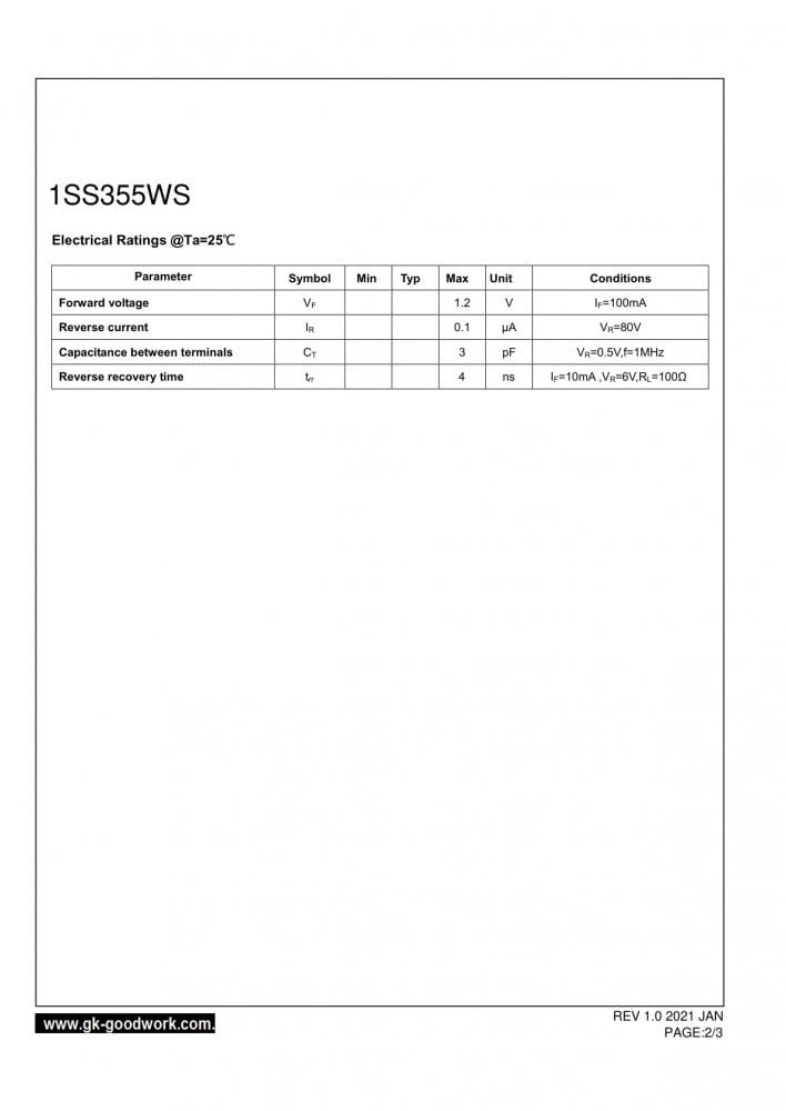 GOODWORK 1SS355 technical document page 2
