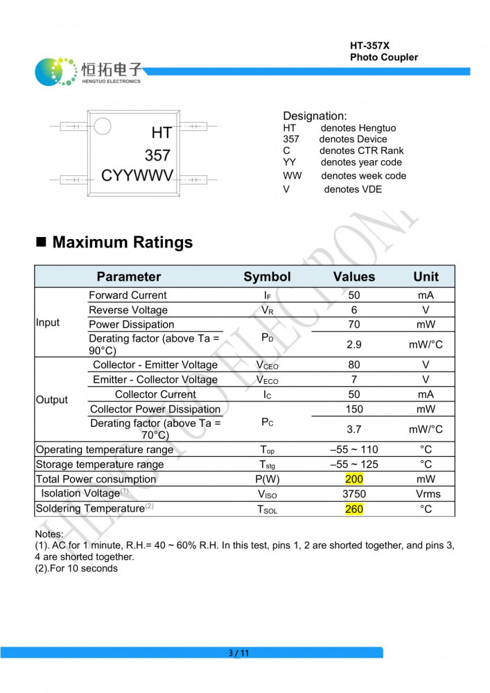 HT-357-CTP1 datasheet page 4