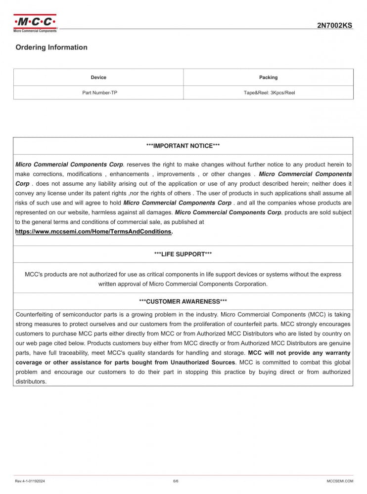 2N7002KS-TP datasheet page 6