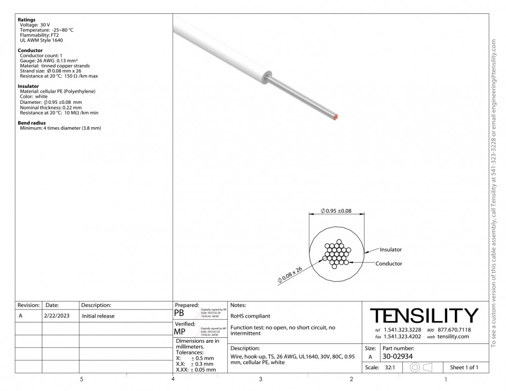 30-02934 product drawing and specification sheet