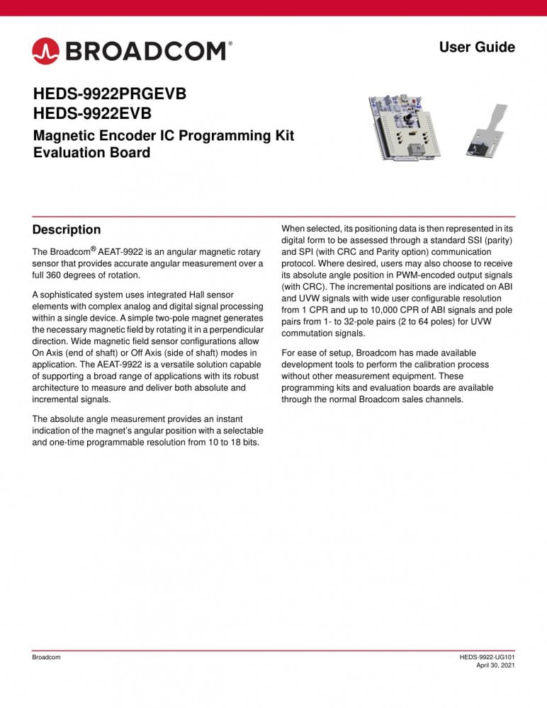 HEDS-9922EVB documentation page 1