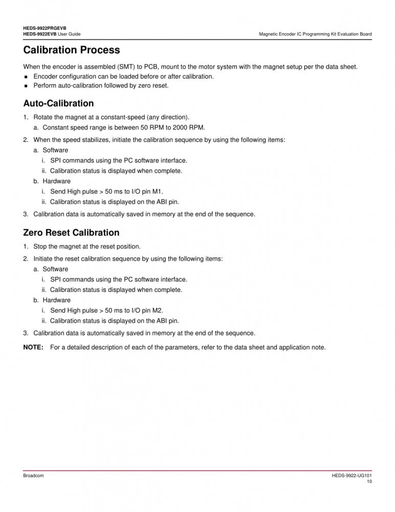 HEDS-9922EVB documentation page 10