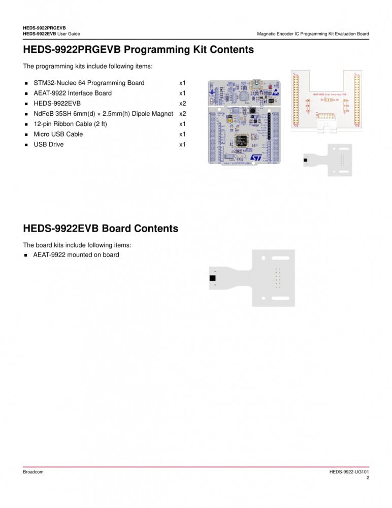 HEDS-9922EVB documentation page 2
