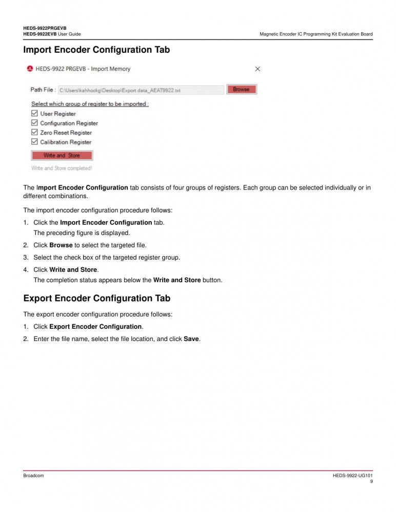 HEDS-9922EVB documentation page 9