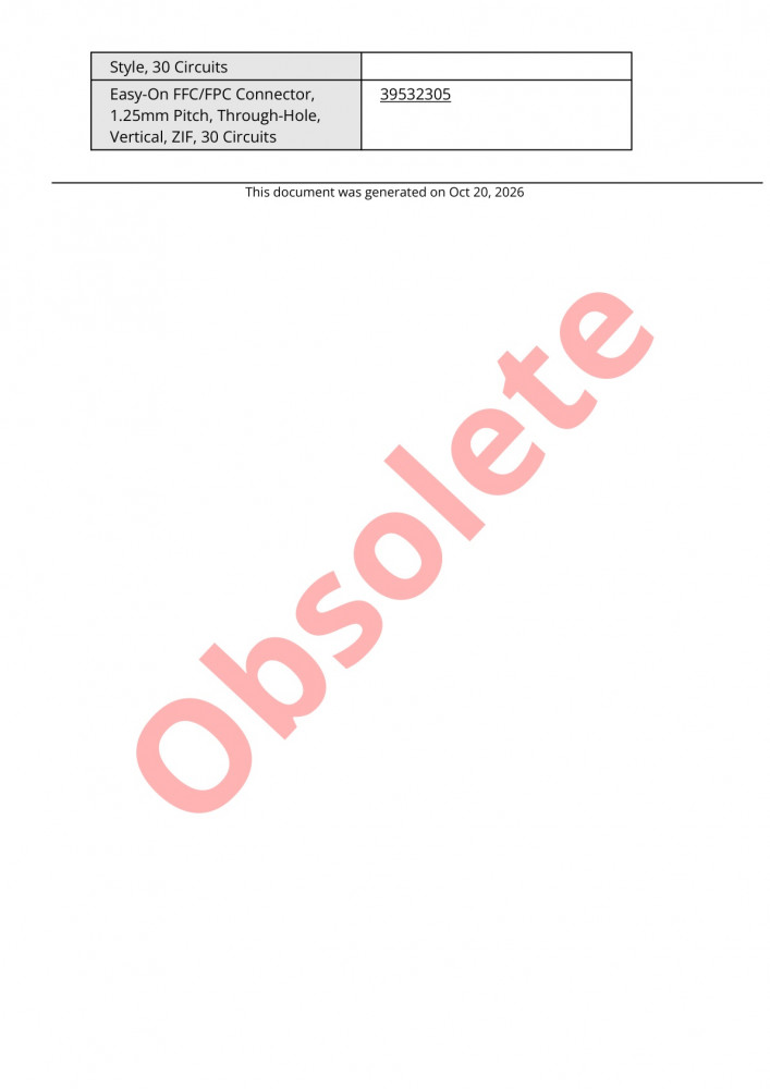MOLEX 15268 cross-section and notes