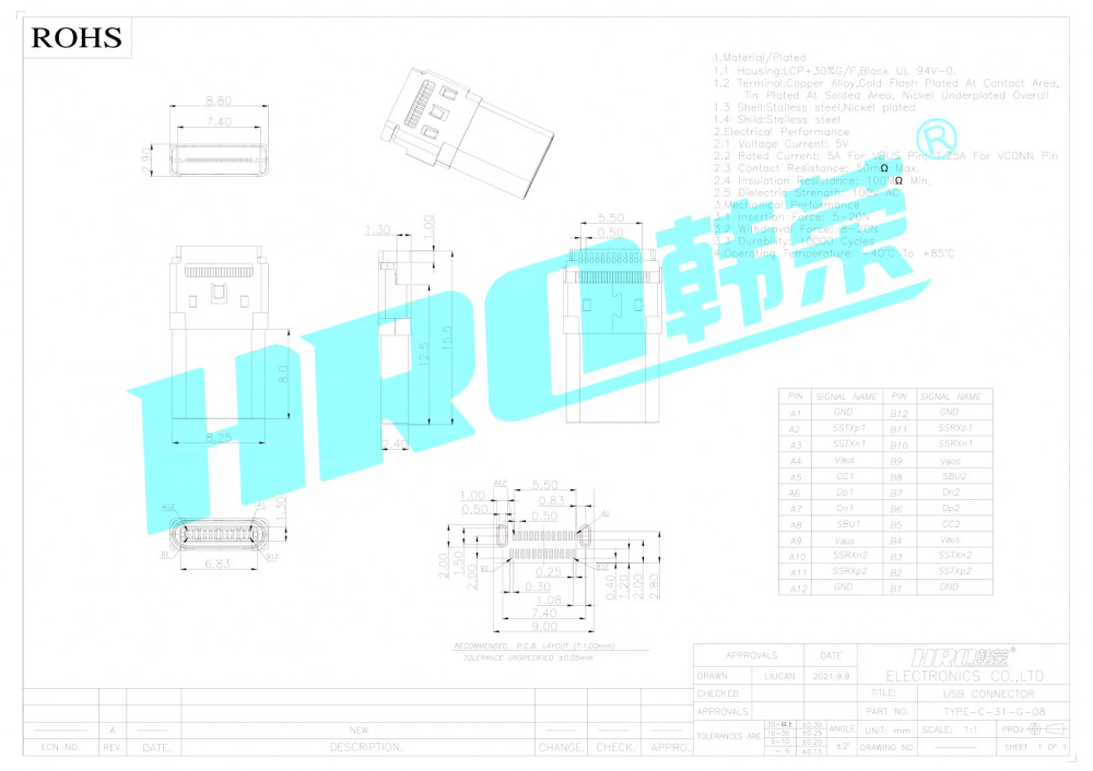 TYPE-C-31-G-08 technical drawing page