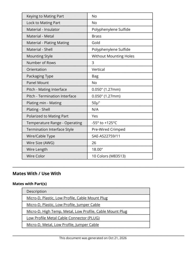 Technical document image 2 for MP-321-051-261-00V1