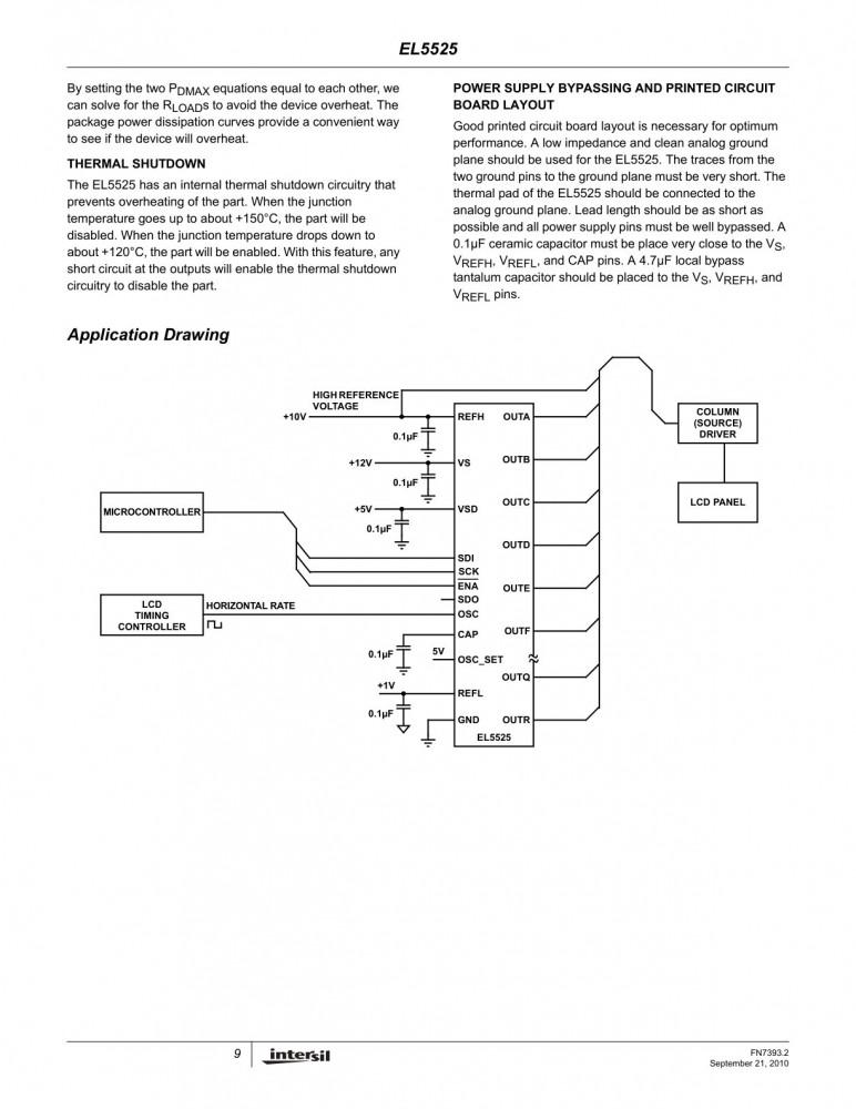 EL5525IRE datasheet page 9