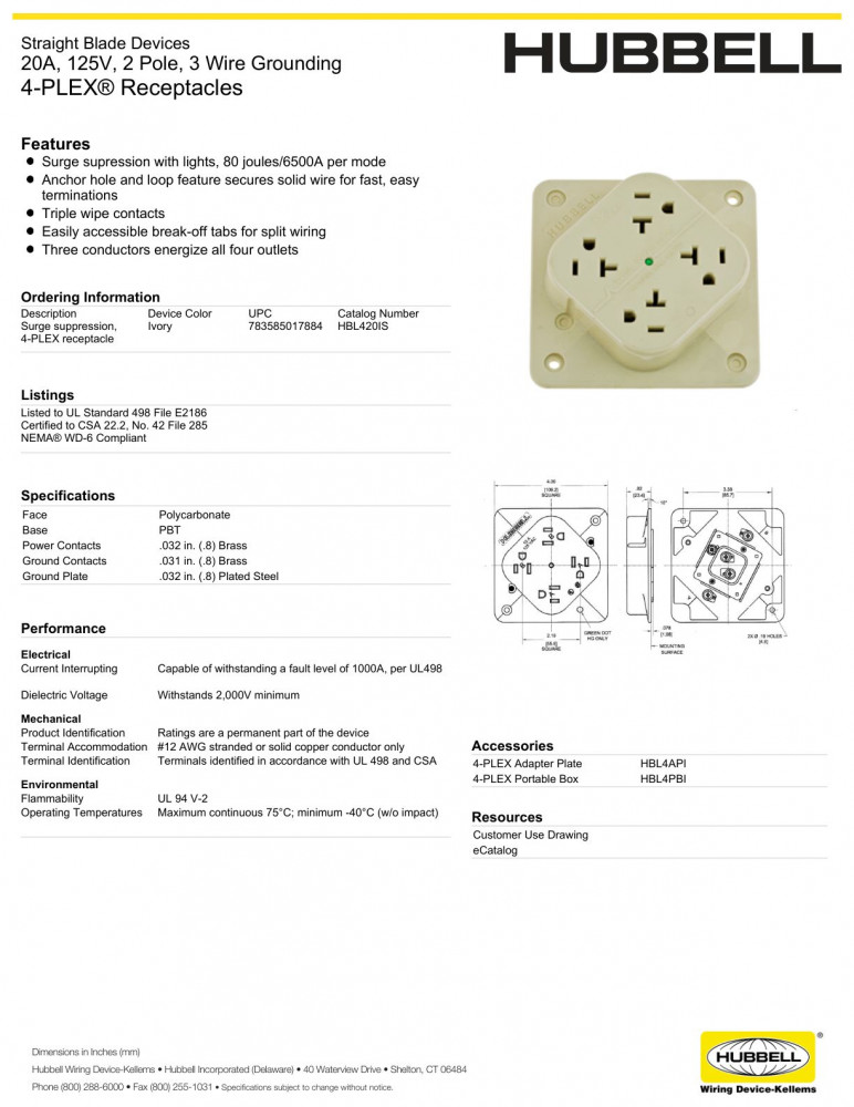 HBL420IS product documentation image