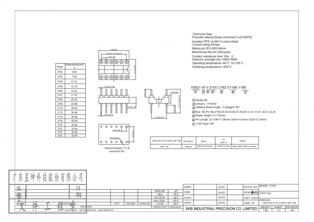X5621WV-2x04-C762D1196-1196 technical drawing