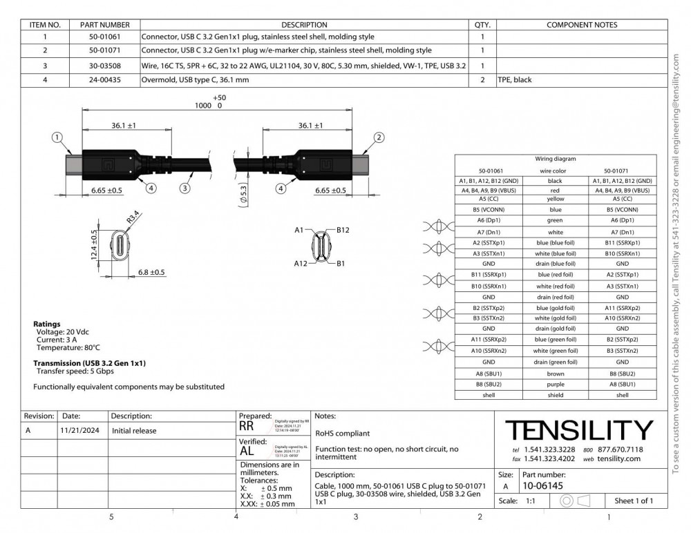 Technical drawing image for Tensility International model 10-06145