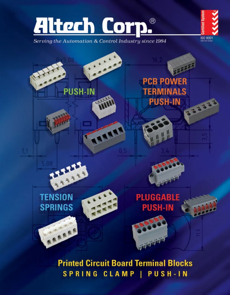 Altech PCB terminal documentation page 1