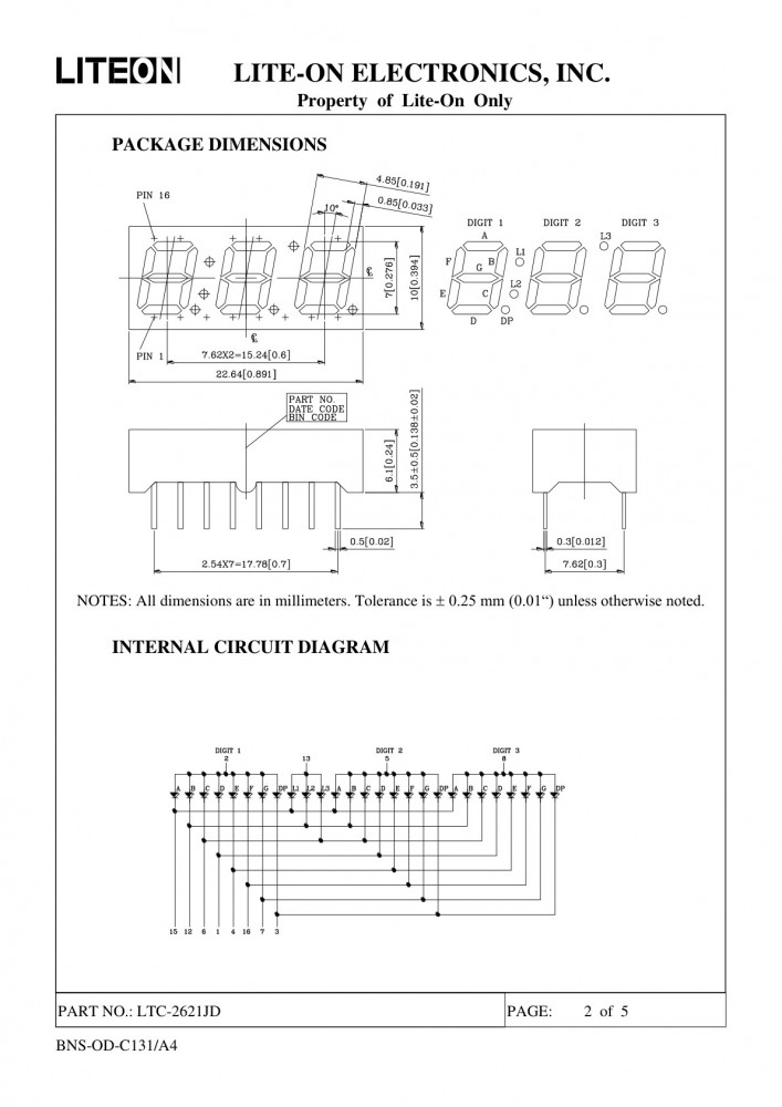 LTC-2621JD datasheet page 3