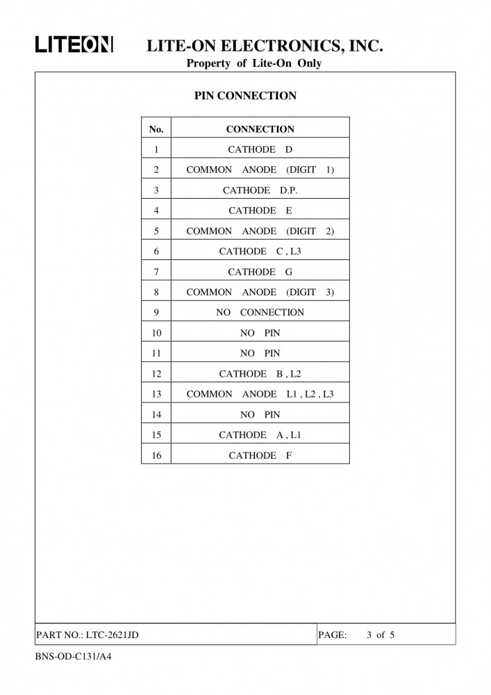 LTC-2621JD datasheet page 4