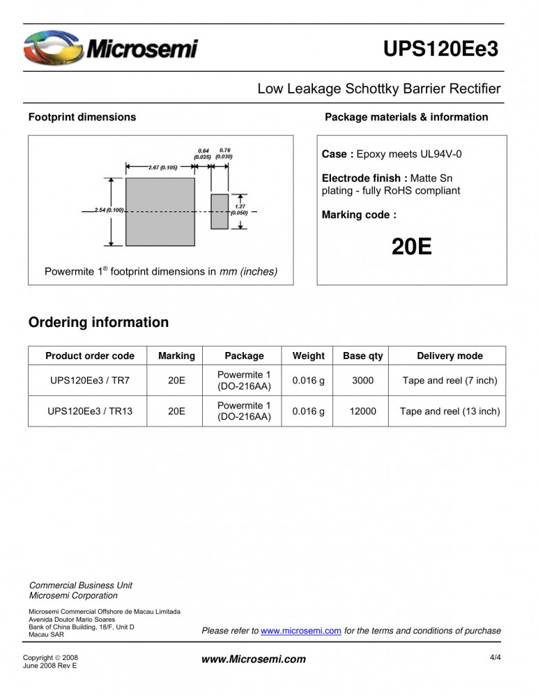 UPS120EE3/TR7 datasheet page 4