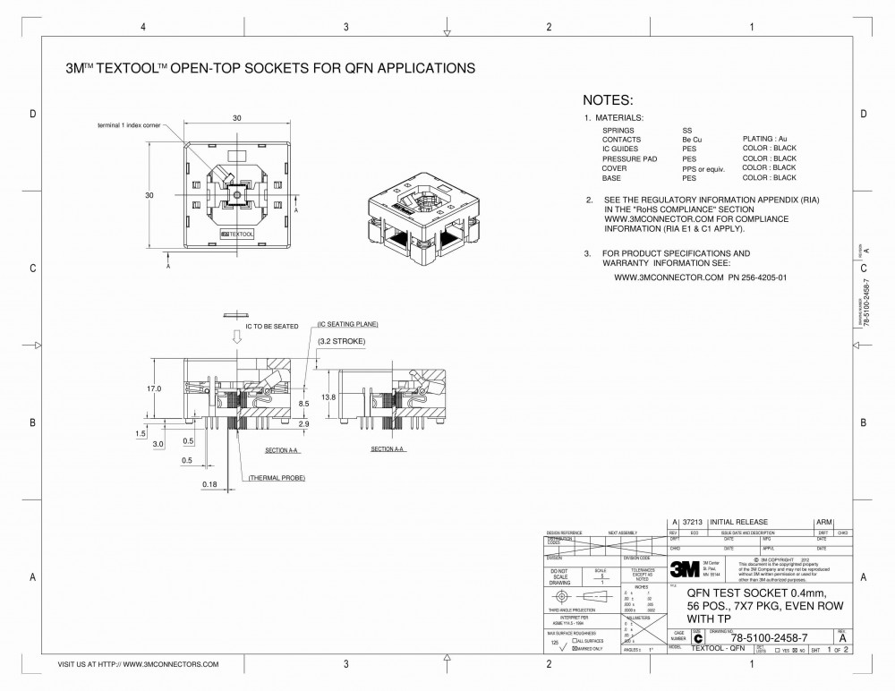 3M 256-4205-01 customer drawing page 1