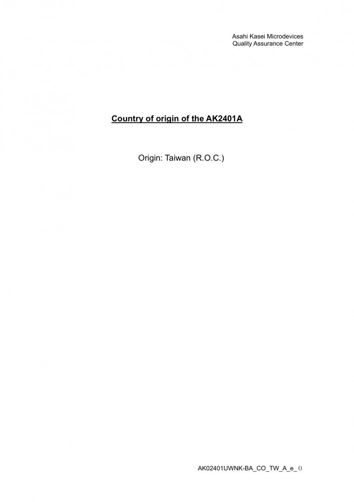 AK2401A quality document page 10