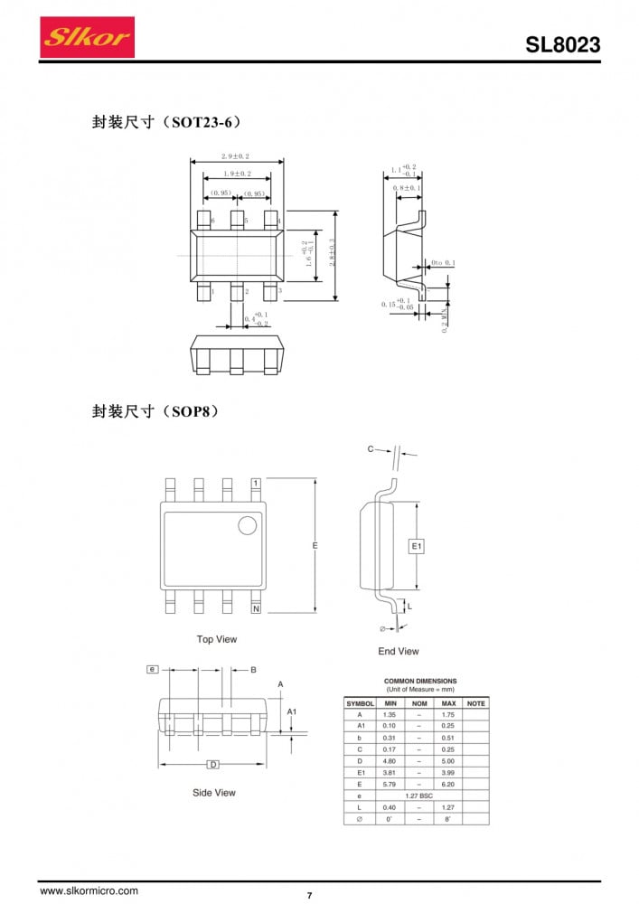 SL8023 datasheet page 7
