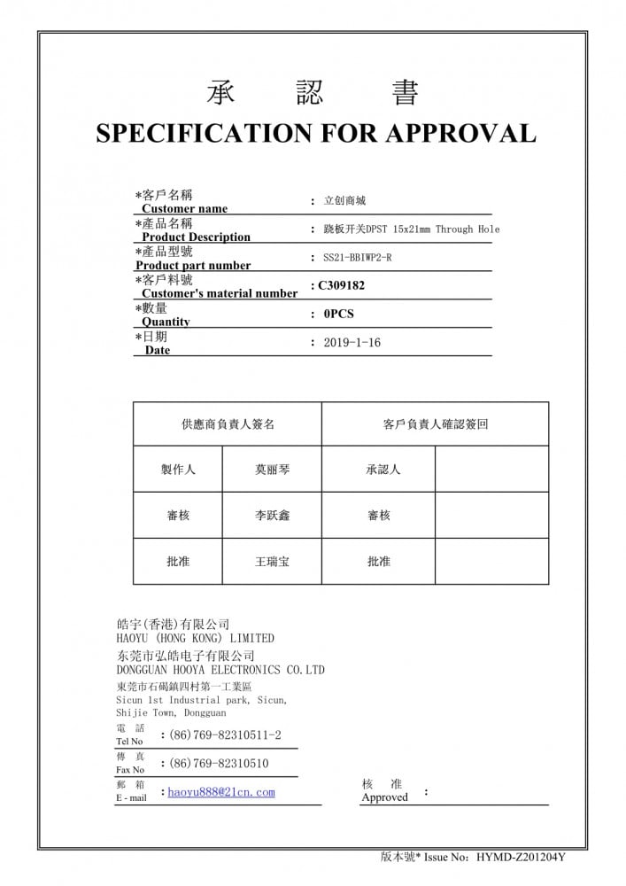 SS21-BBIWP2-R approval document page 1