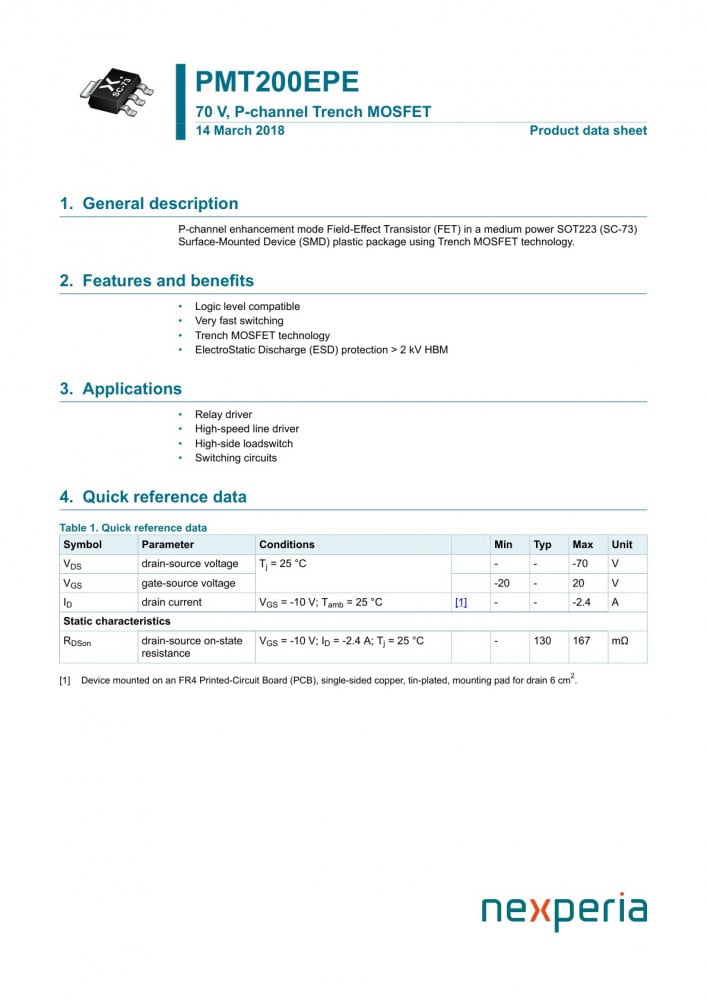 PMT200EPE datasheet page 1