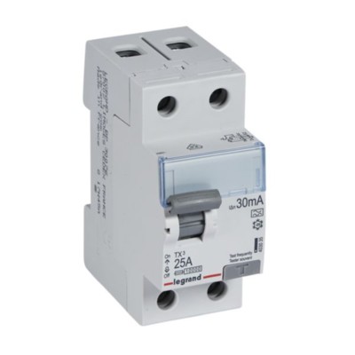 RCCB TX³ - 2P 230V~ 25A A type - 30mA sensitivity - DIN rail IP20 2 modules - Does not accept auxiliaries for sale