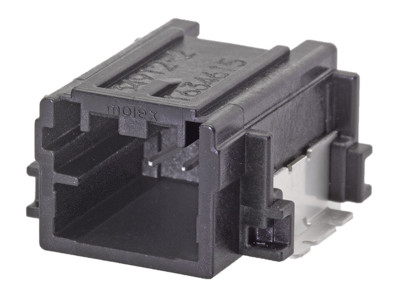 Mini50 Unsealed Header, UL 94 HB, Right-Angle, SMT, Single Row, 4 Circuits, Tin (Sn) Plating, Polarization Option B, Gray, Tube