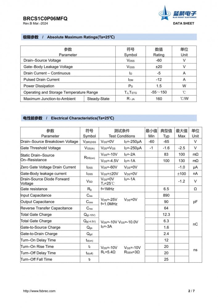 BRCS1C0P06MFQ datasheet page 2