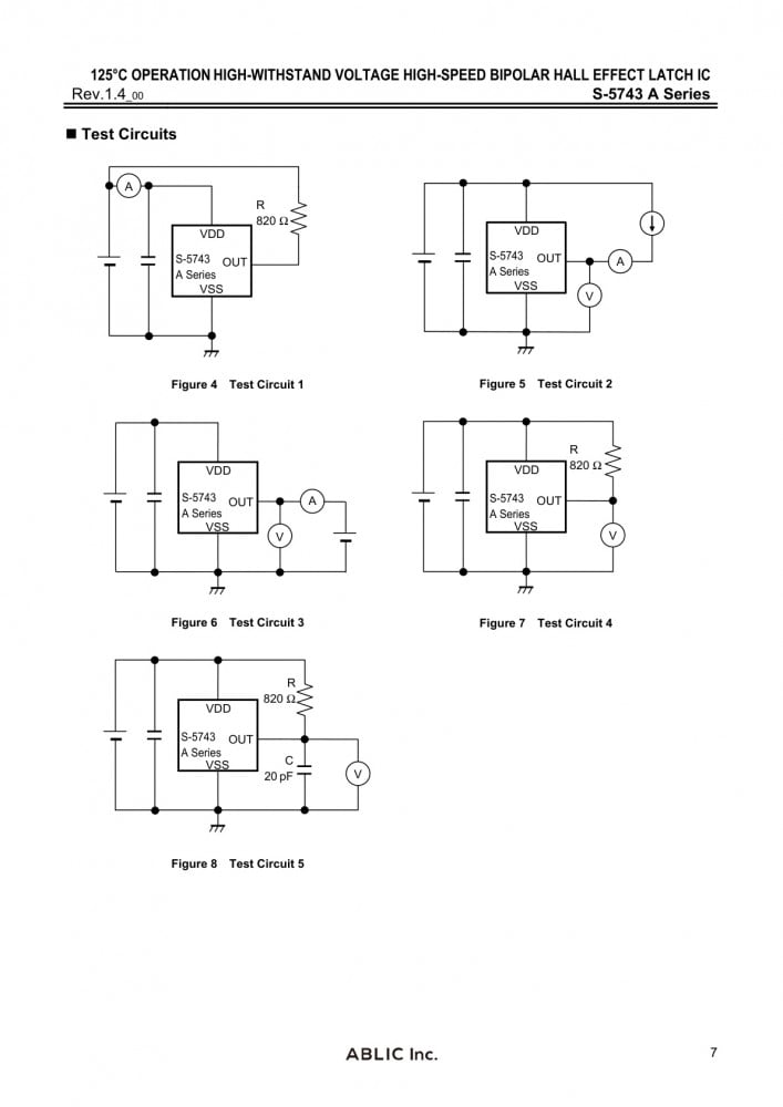 S-5743 A datasheet page 7