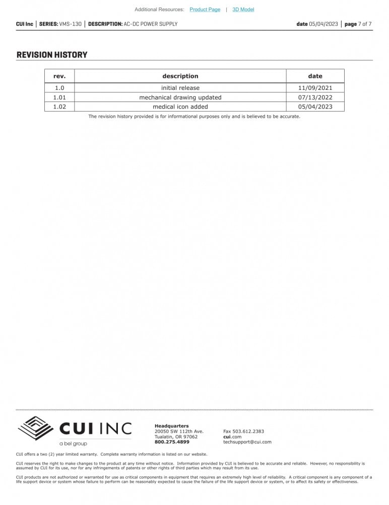 VMS-130-48 datasheet page 7