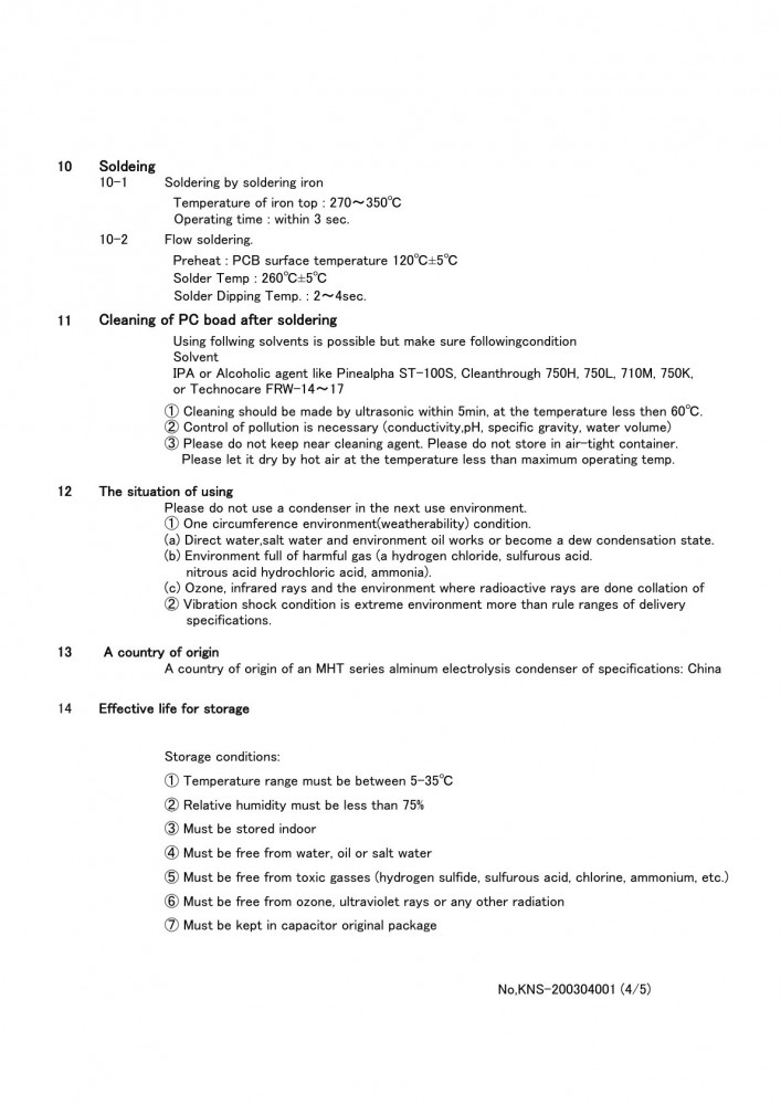 KNSCHA MHT10UF400V87EC0217 specification page 5